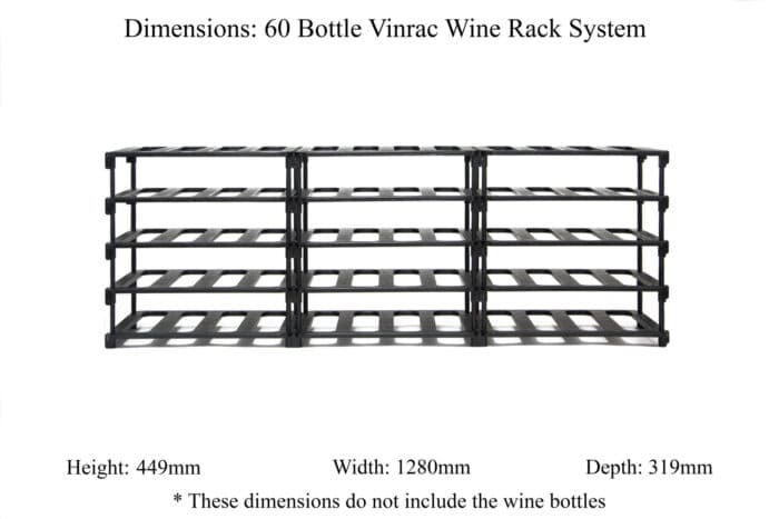 60 Bottle Wine Rack by Vinrac - Modular and Affordable